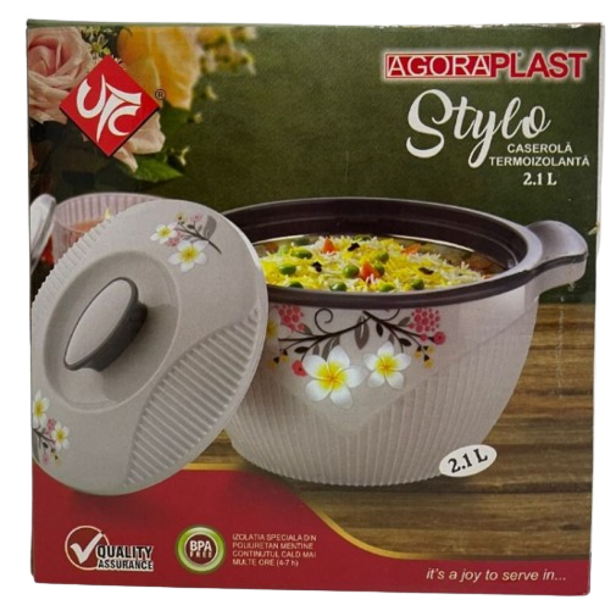 Agora Caserola Termoizolanta Cu Capac Stylo 2.1l (st1307) 12/bax ...