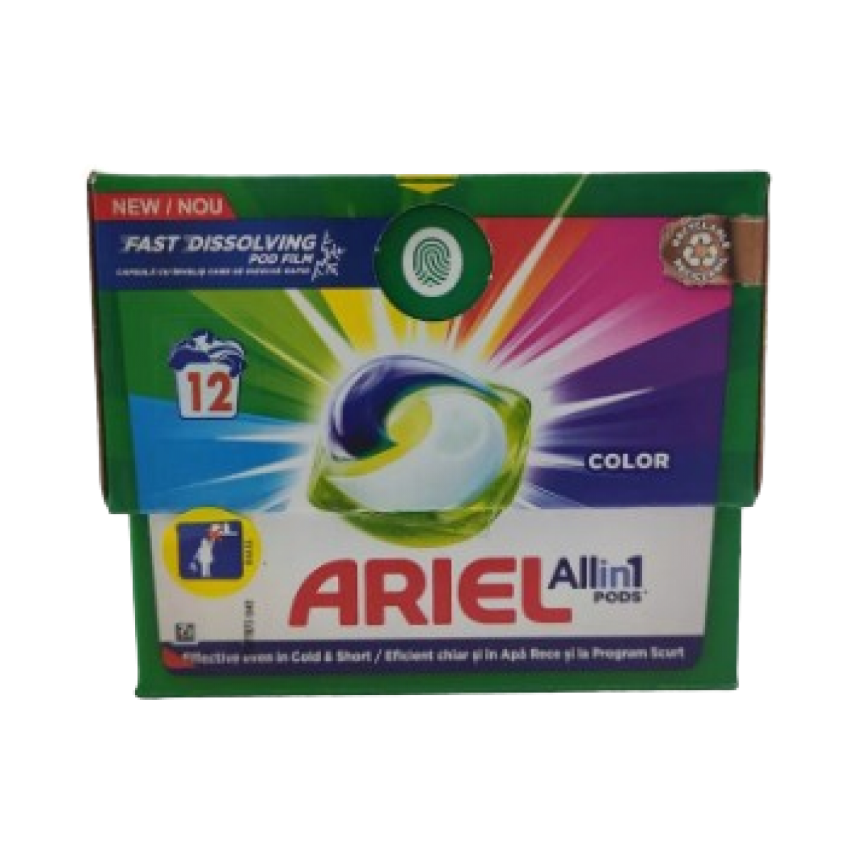 Ariel Detergent Capsule Color 12buc Eco Box 4/bax - LucidiusMarket