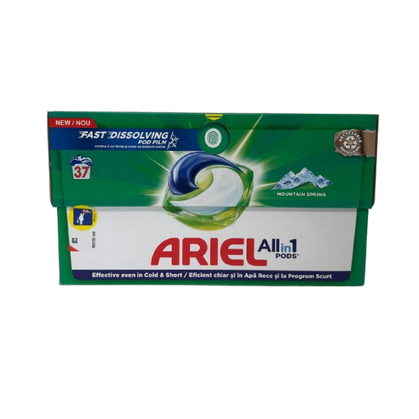 Ariel Detergent Capsule Mountain Spring 37buc Eco Box 4/bax ...