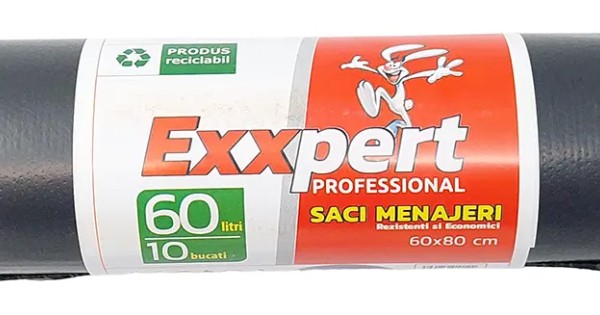 Exxpert Saci Menaj Premium 60l 10buc/rola 50/bax - LucidiusMarket