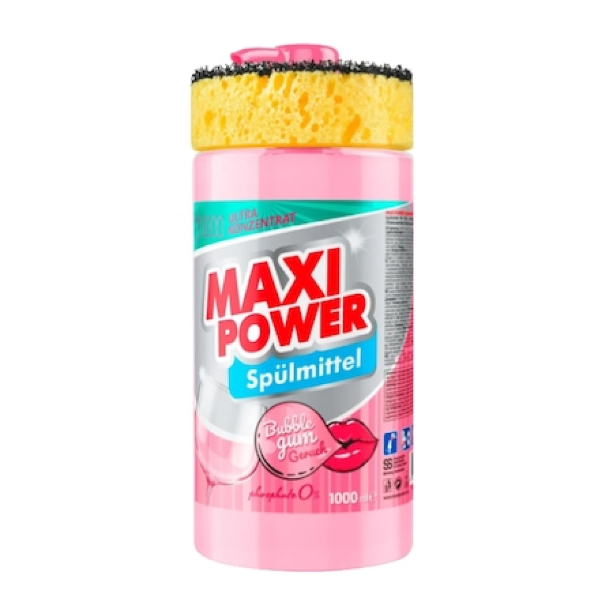 Maxi Power Detergent Vase Bubble Gum 1000ml 6/bax - LucidiusMarket