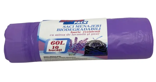 Merve Saci Menaj Cu Snur Lavanda 60l 10buc/rola 25/bax - LucidiusMarket