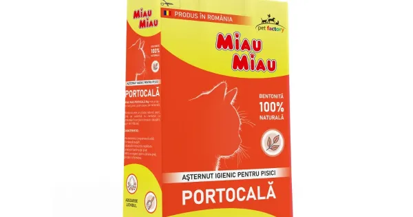 Miau Miau Asternut Igienic Portocala 5kg - LucidiusMarket