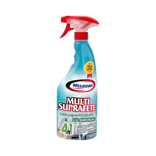 Misavan Solutie Multisuprafete Cu Amoniac 4in1 750ml 12/bax ...