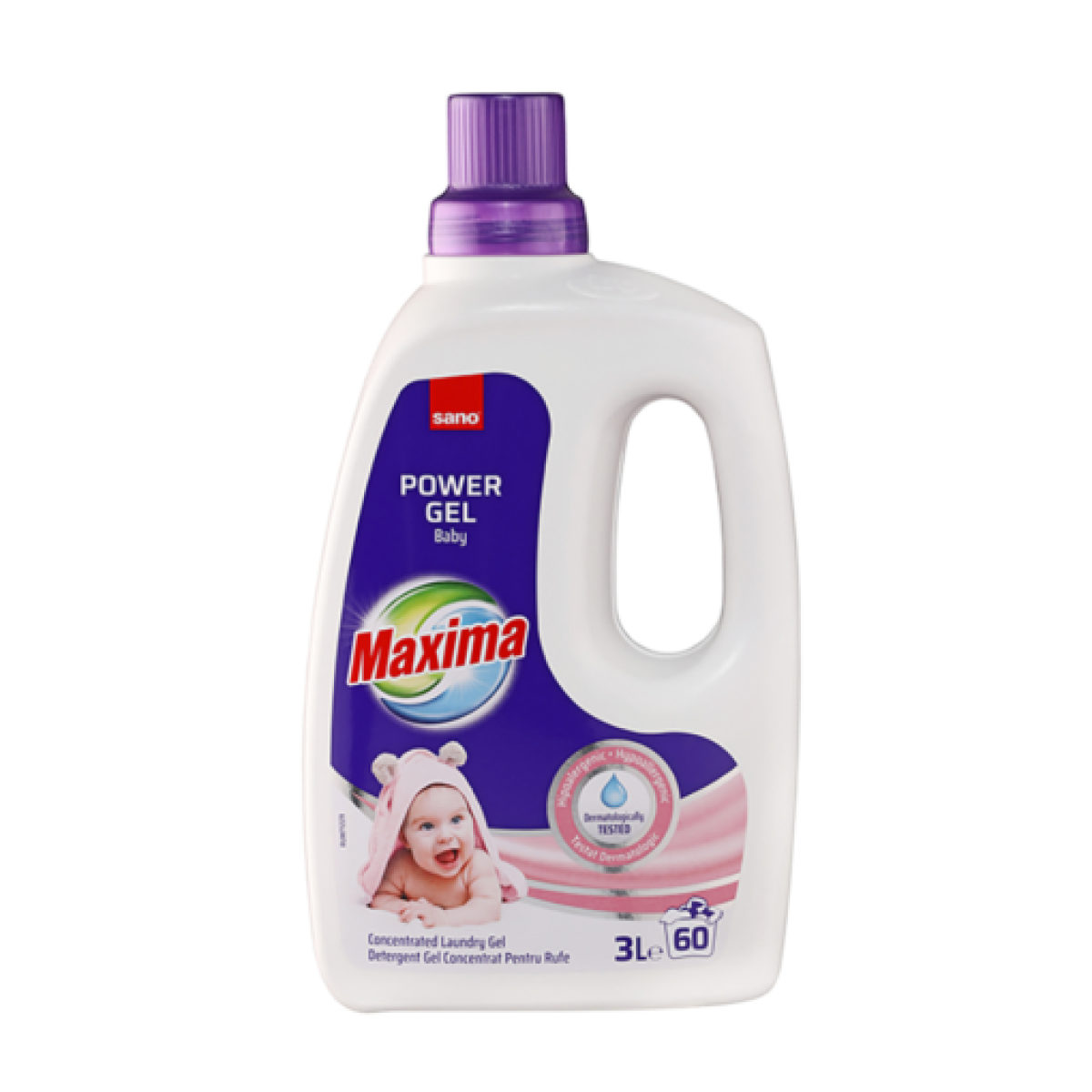 Sano Maxima Detergent Power Gel Baby 3l 6/bax - LucidiusMarket