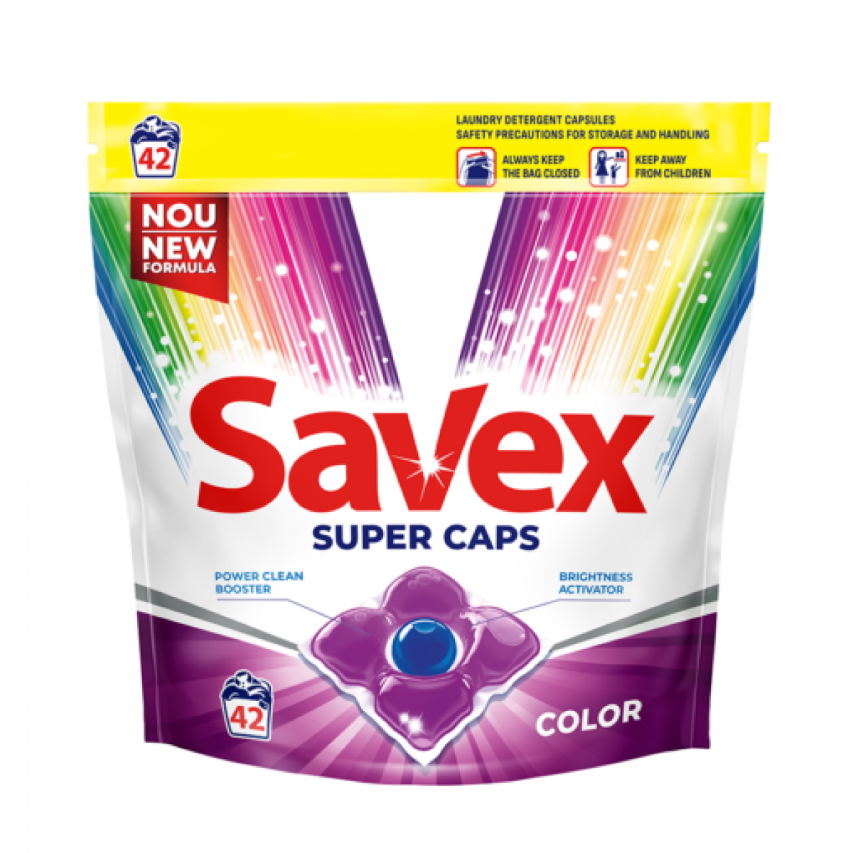 Savex Detergent Capsule Super Extra Color 42buc 4/bax - LucidiusMarket
