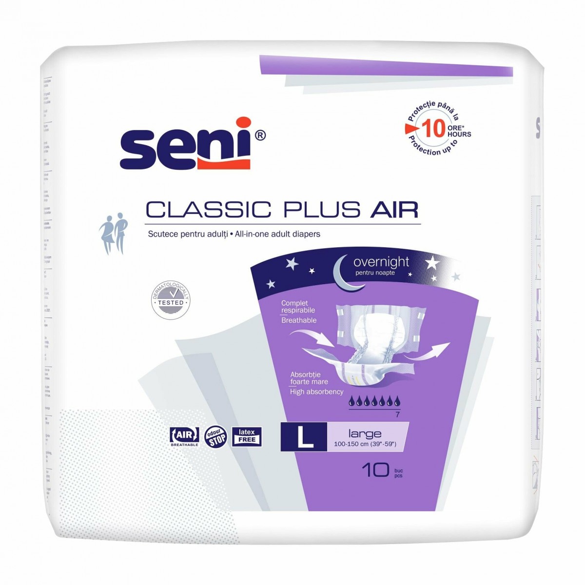 Seni Scutece Adulti Incontinenta Noapte Classic Plus Air L 10buc/set 6 ...