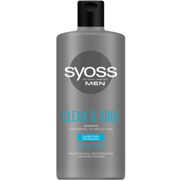 Syoss Professional Sampon Par Men Clean&cool 440ml 6/bax - LucidiusMarket