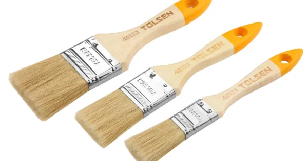 Tolsen Set Pensule Pentru Vopsit Cu Maner Din Lemn 1"/1.5"/2" 3buc/set ...