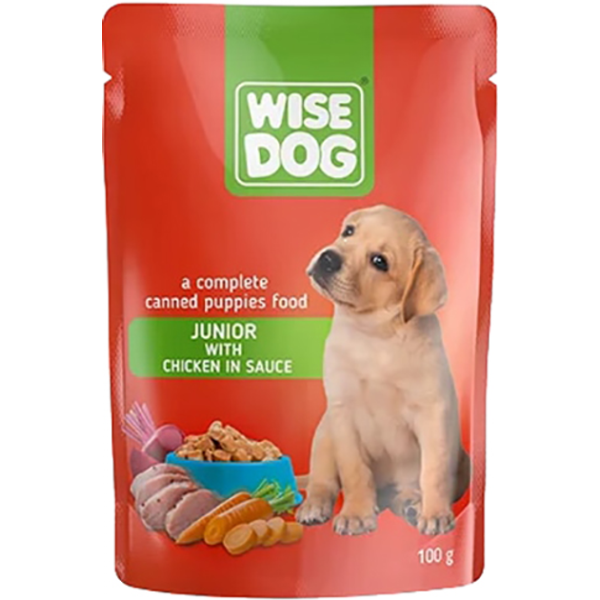 Wise Dog Junior Chicken 100gr 24/bax - LucidiusMarket